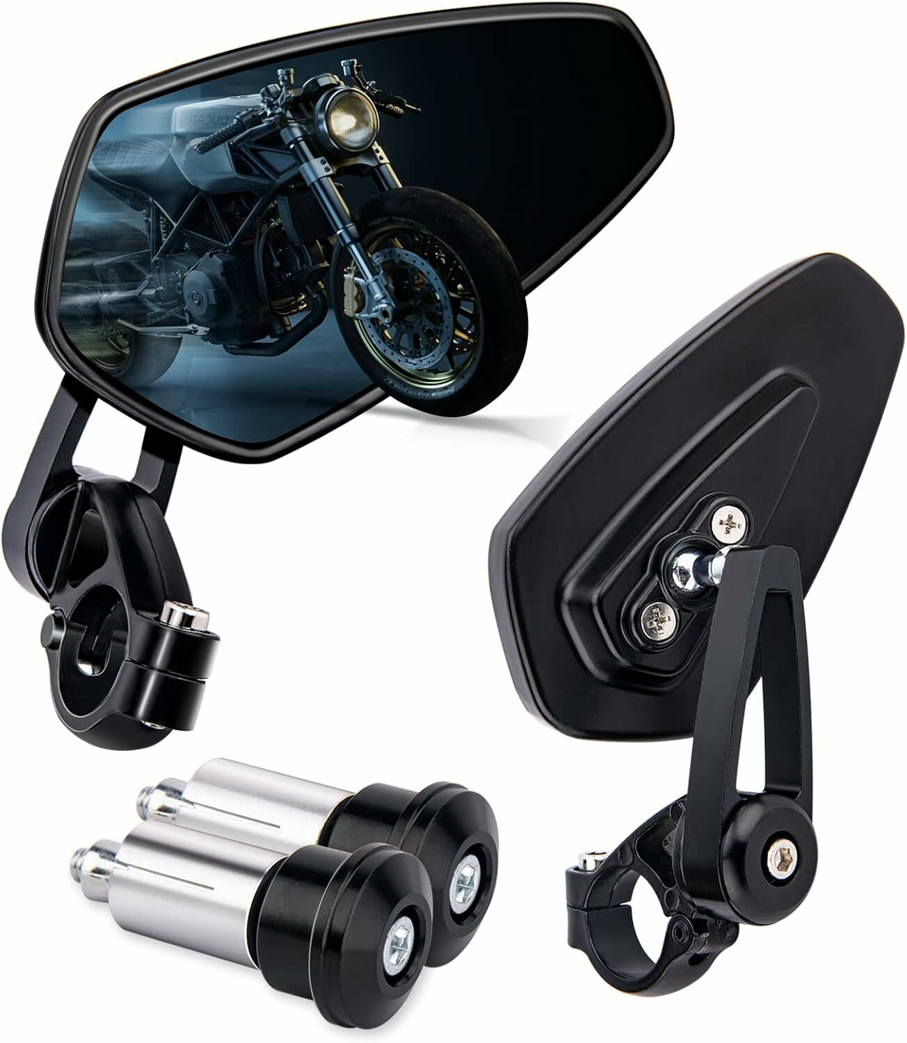 Зеркала универсальные в торец руля 22mm