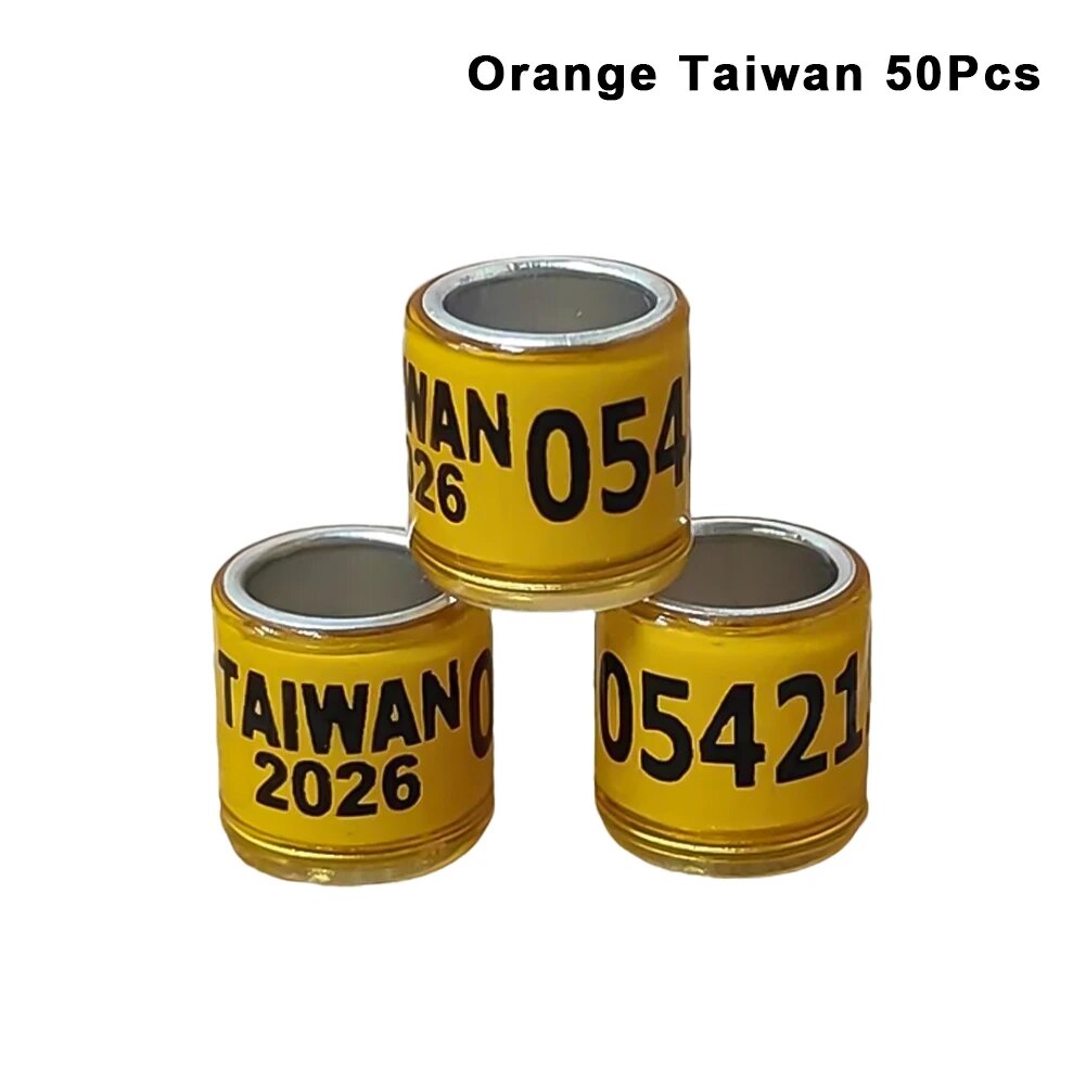 Кольца для ног голубей алюминиевые 10/50 шт. 50Pcs