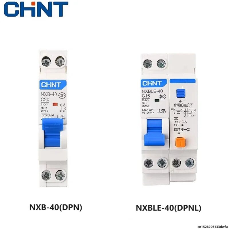 Автоматический выключатель CHINT NXB-40 DPN DPNL 1P+N NXB-40 1P N, 16A
