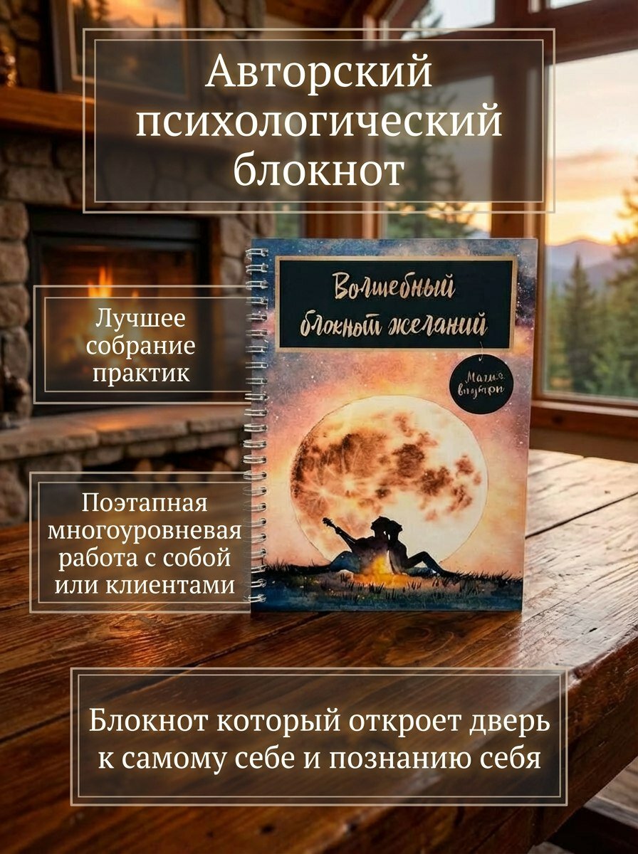 Психологический блокнот "Волшебный блокнот", с практиками, розовый