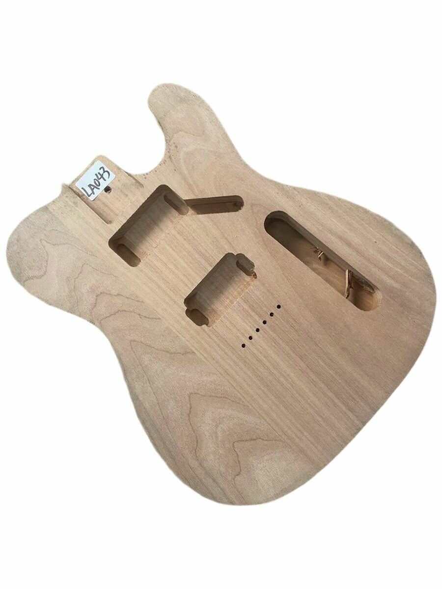 Корпус гитары TL (правша) массив дерева, натуральный цвет, DIY полуфабрикат, звукосниматели со сквозным креплением струн, без лака и шлифовки
