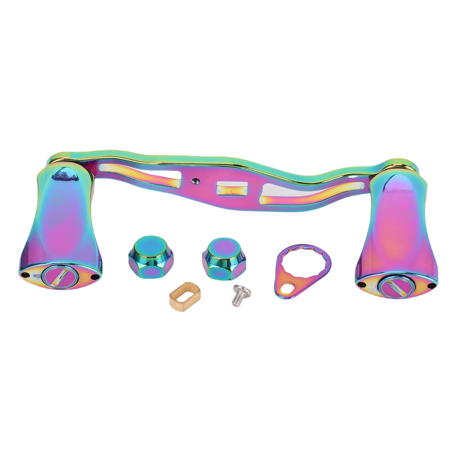 Спиннинговая Рыболовная Катушка Ручка Из Алюминиевого Сплава Красочный Процесс Анодирования Катушка Для Ловли На Живца С Двойной Рукояткой 95 мм