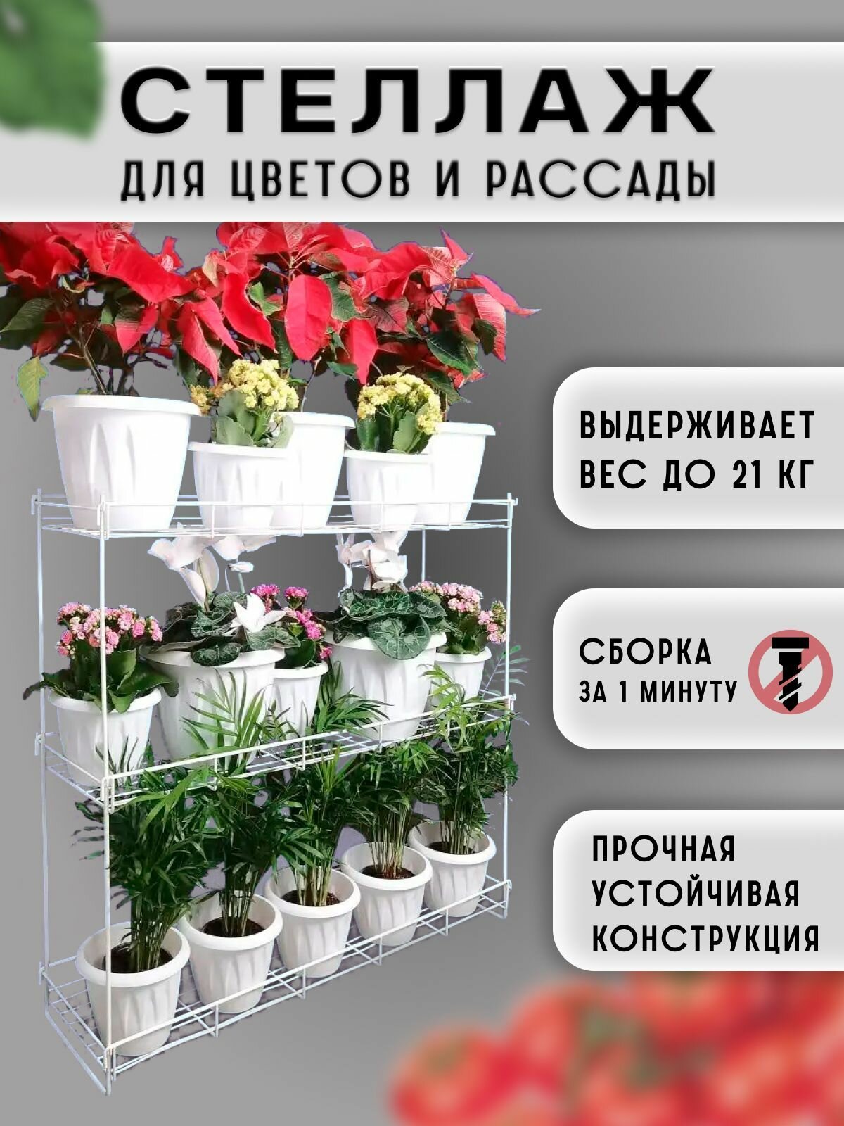 Подставка_для_цветов_и_рассады_3_полки сетка_730