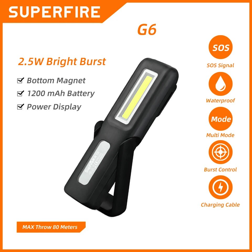 SUPERFIRE G6 портативный фонарик