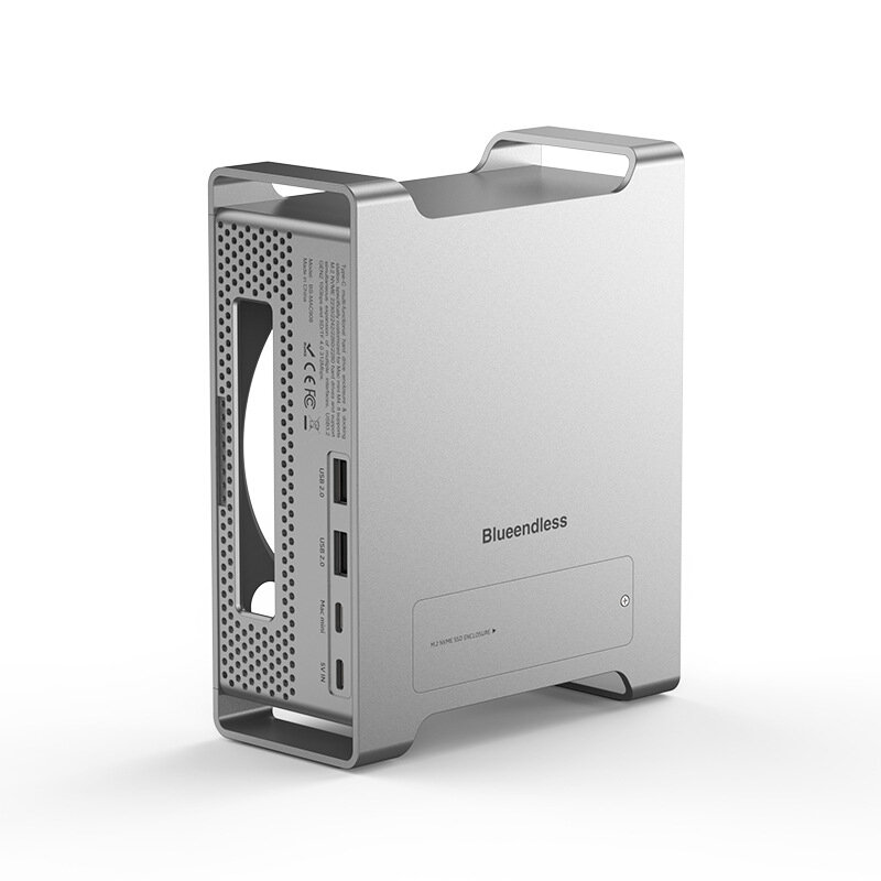 Док-станция для Mac Mini 4 с NVMe SSD, HDMI, USB 3.2, SD 4.0, многофункциональное расширение