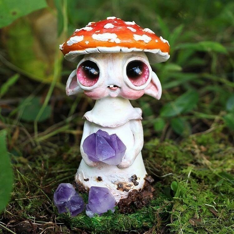 Figurina гриба эльф из смолы charming home decor tabletop decoration for garden mushroom fairy a