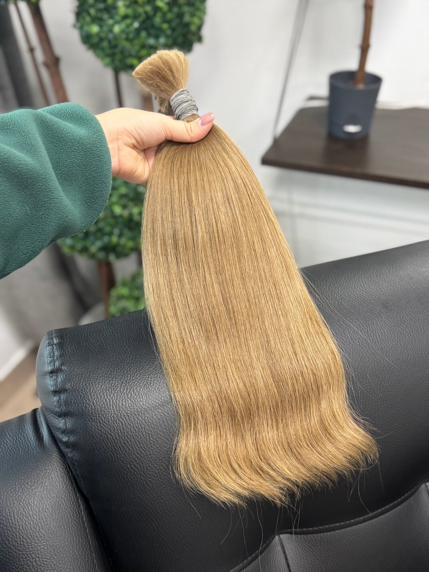 Волосы для наращивания , натуральные . 40 см люкс качества , легкая волна , Российский окрас