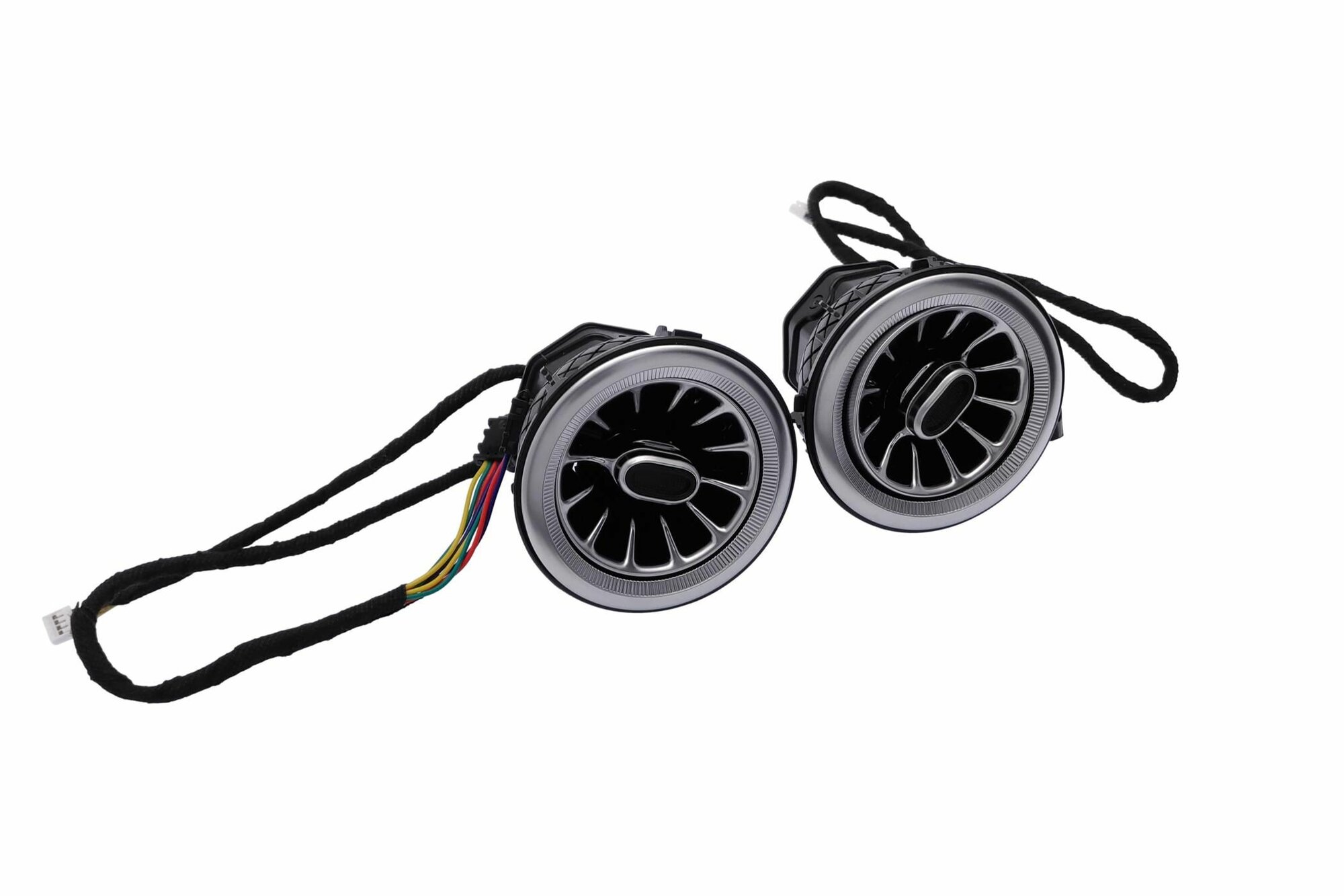 Дефлекторы воздуховодов в стиле AMG в Лада, Renault, Dutsun с RGB подсветкой 2 шт