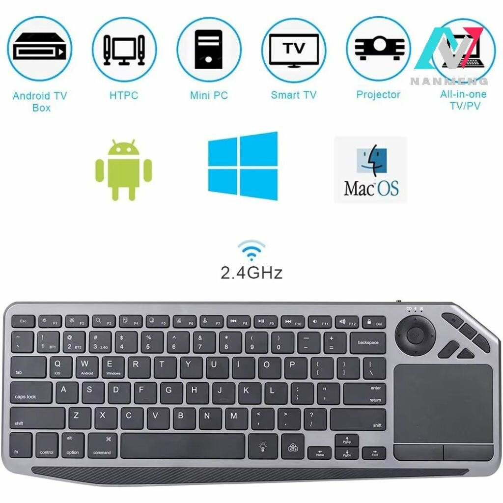 Инновационная 11дюймовая сенсорная панель, бестселлер среди 7цветных Bluetoothклавиатур 2.4G с подсветкой