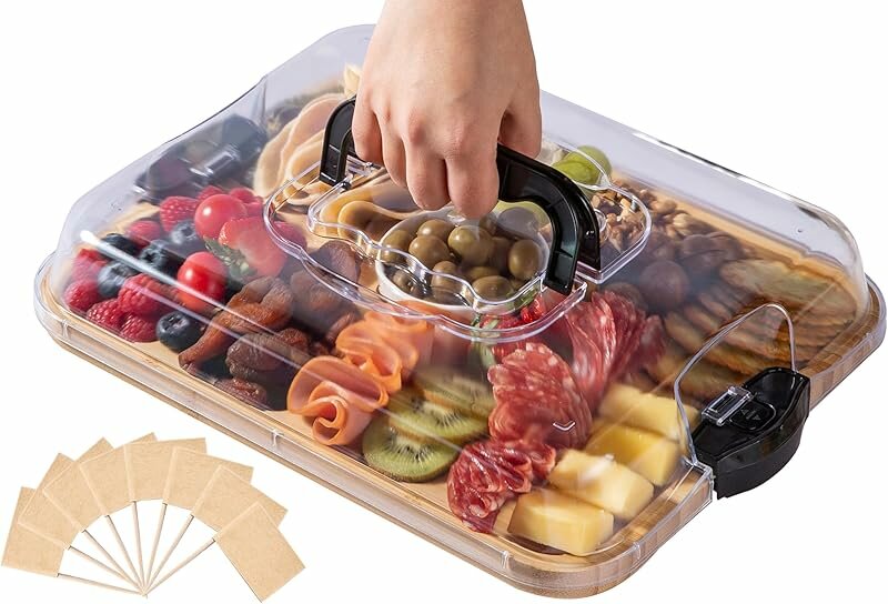 Доска для закусок с прозрачной крышкой