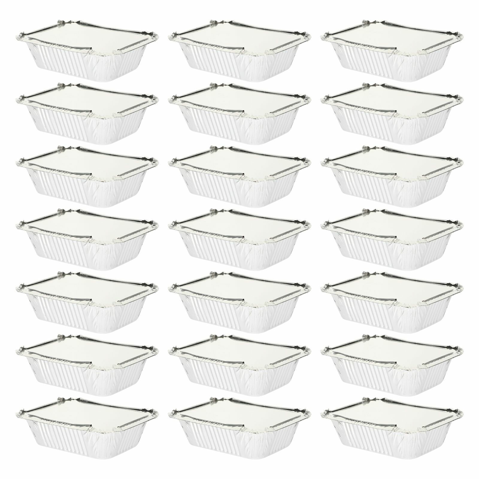 Одноразовые алюминиевые пищевые контейнеры с крышками для хранения, набор 125 шт