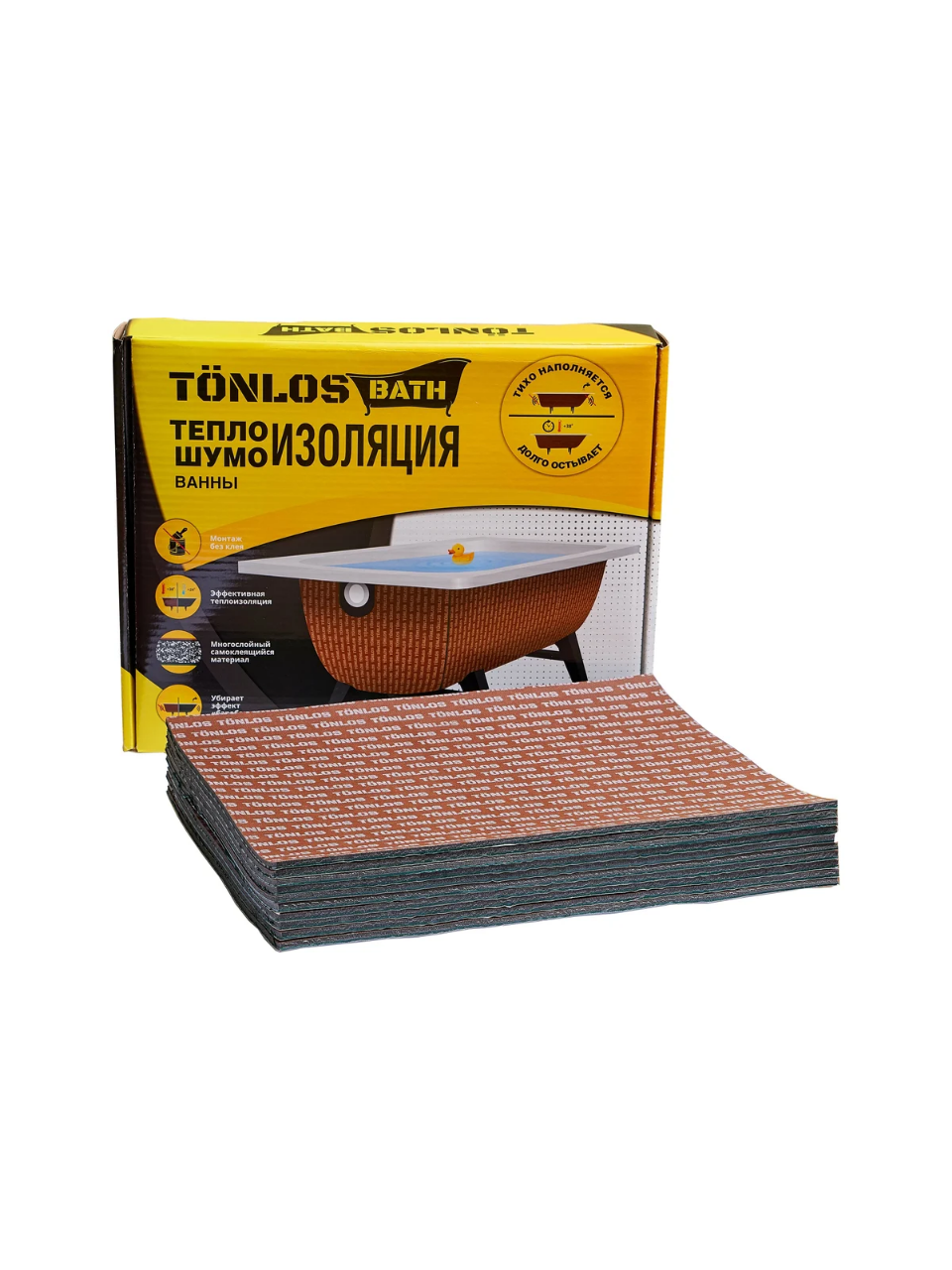 Комплект теплошумоизоляционный для ванны Tonlos Bath, коричневый