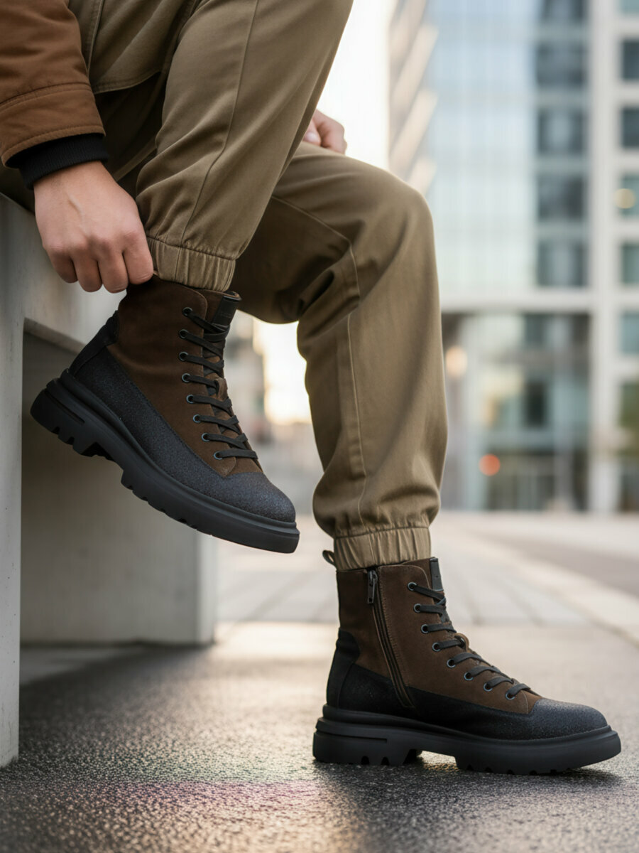 Ботинки берцы утепленные мужские треккинговые