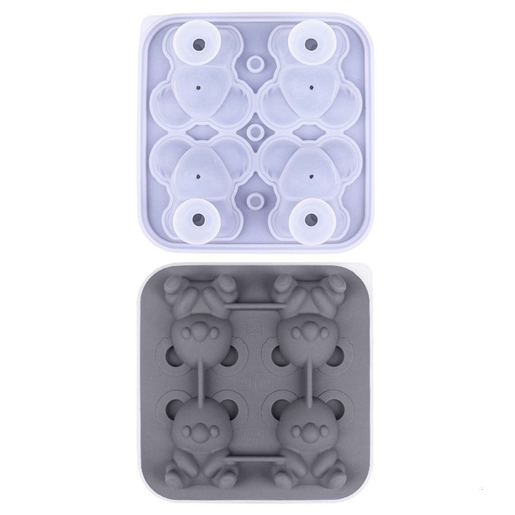 Форма для льда в виде коалы из силикона, Серый