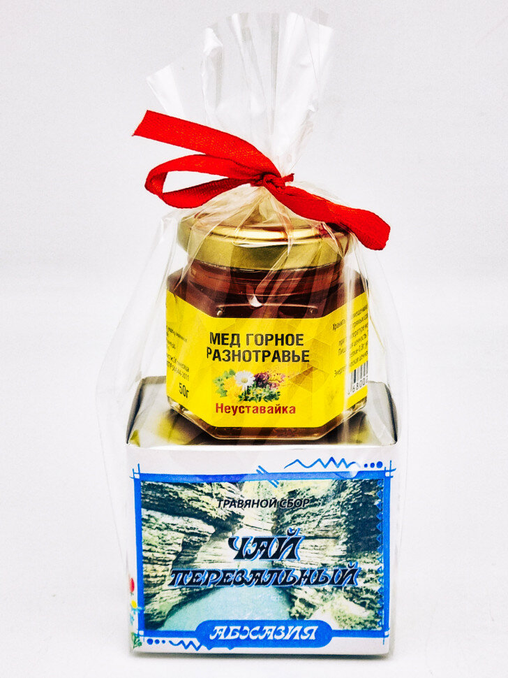 Краснополянский чай "Перевальный" 40гр +мед 50гр Абхазия