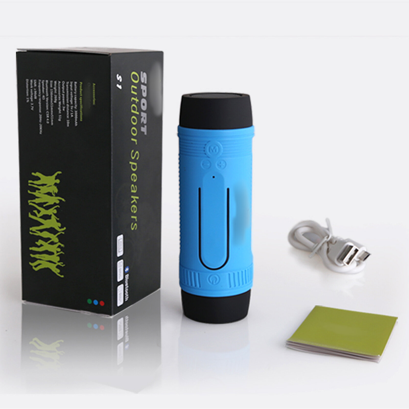 ZEALOT S1 Красный портативный Bluetooth-динамик, беспроводное FM-радио для велосипеда, водонепроницаемый, для использования на открытом воздухе, с поддержкой TF-карты, AUX и фонарика.