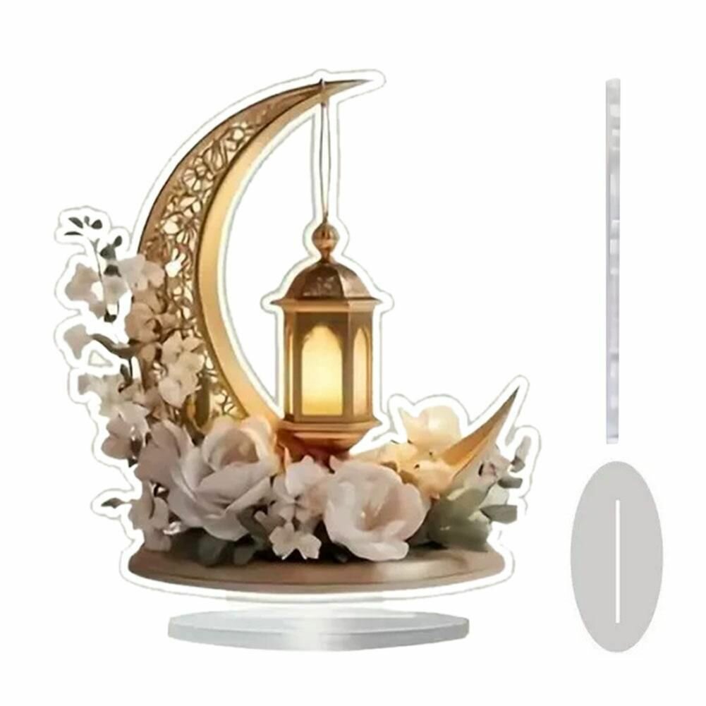 Декор Луна Рамадан, украшение для праздника Ид аль-Фитр, для спальни, вечеринки, прикроватной тумбочки, настольное украшение