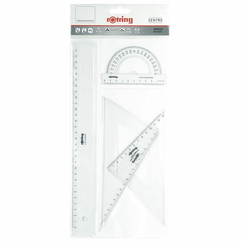 Набор инструментов для рисования rotring transparent Set Квадратная треугольная линейка, 2 шт./компл.