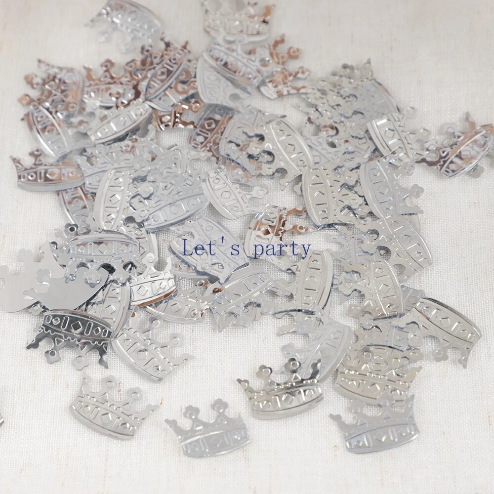 Конфетти короны Розовое золото/Серебро 15г Серебристый