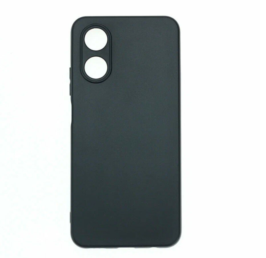 Задняя панель-чехол-накладка MyPads Morbido для OPPO A17 / OPPO A17k ультра-тонкая полимерная из силикона черная