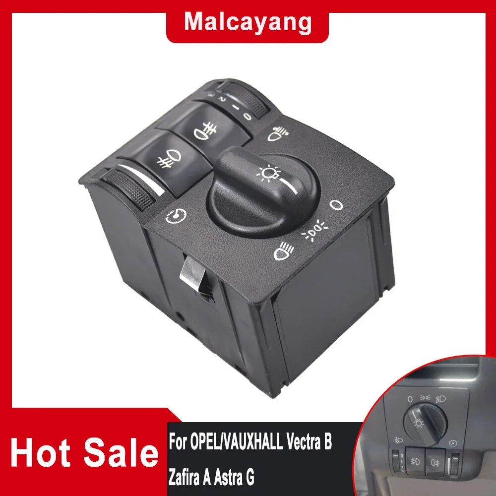 Горячая распродажа для OPEL/VAUXHALL Zafira A Vectra B Astra G 90437440 Новая фара автомобиля, противотуманная фара, переключатель управления светом, ручка регулировки