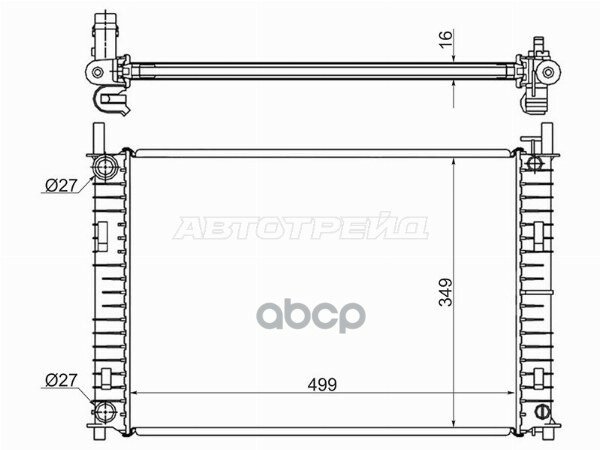 Радиатор Ford Fiesta 02-05 / Fusion 02-12 Sat арт. FD0008-1