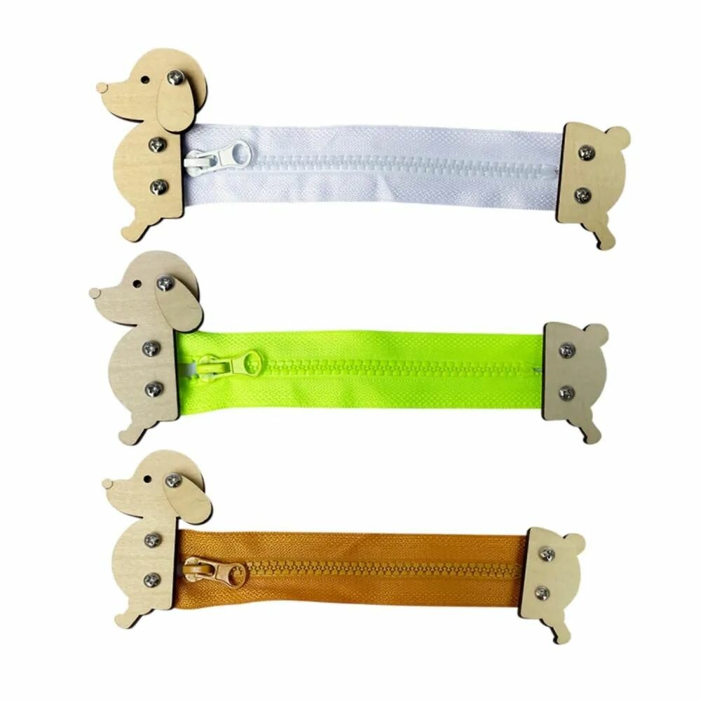 Набор из 3 аксессуаров для бизиборда. Развивающая игрушка для детей, улучшающая мелкую моторику и координацию.