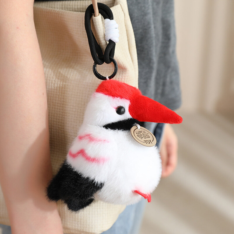 Браслет с кольцом попугая, стоячая плюшевая панда, брелок, подарок на день рождения для девочек, плюшевая игрушка