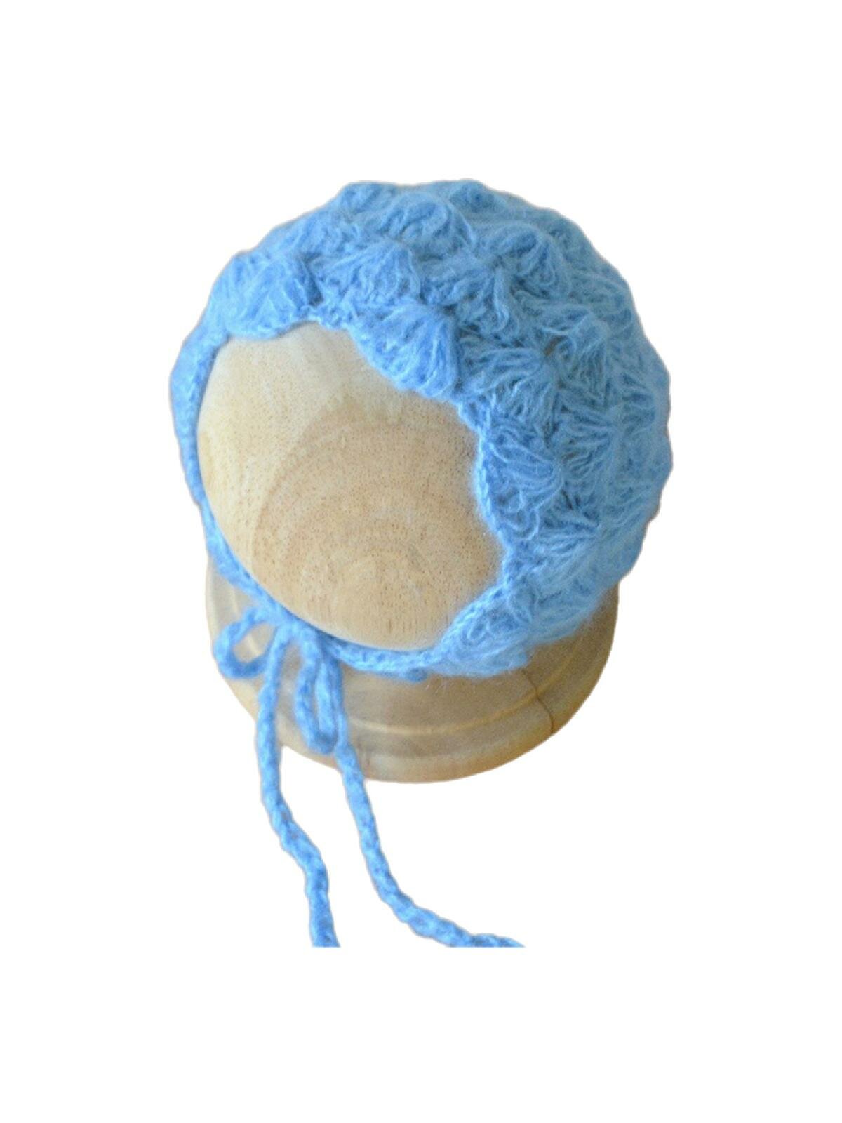 Реквизит для фотосессии новорожденных, дышащие мохеровые шапочки, однотонные, легкие и удобные