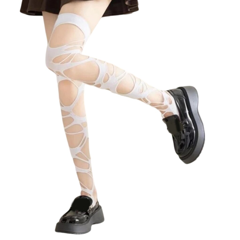 Женские прозрачные тонкие гольфы выше колена, потертые гольфы до бедра, Чулки