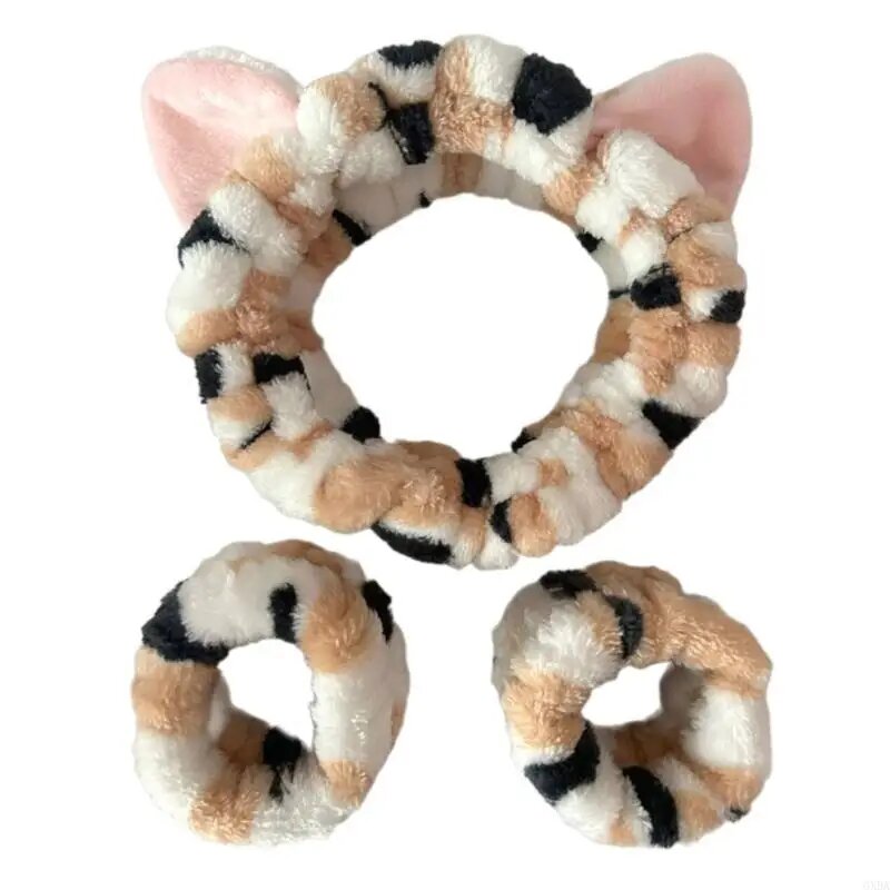 Женские плюшевые повязки на голову и браслеты yellow white black