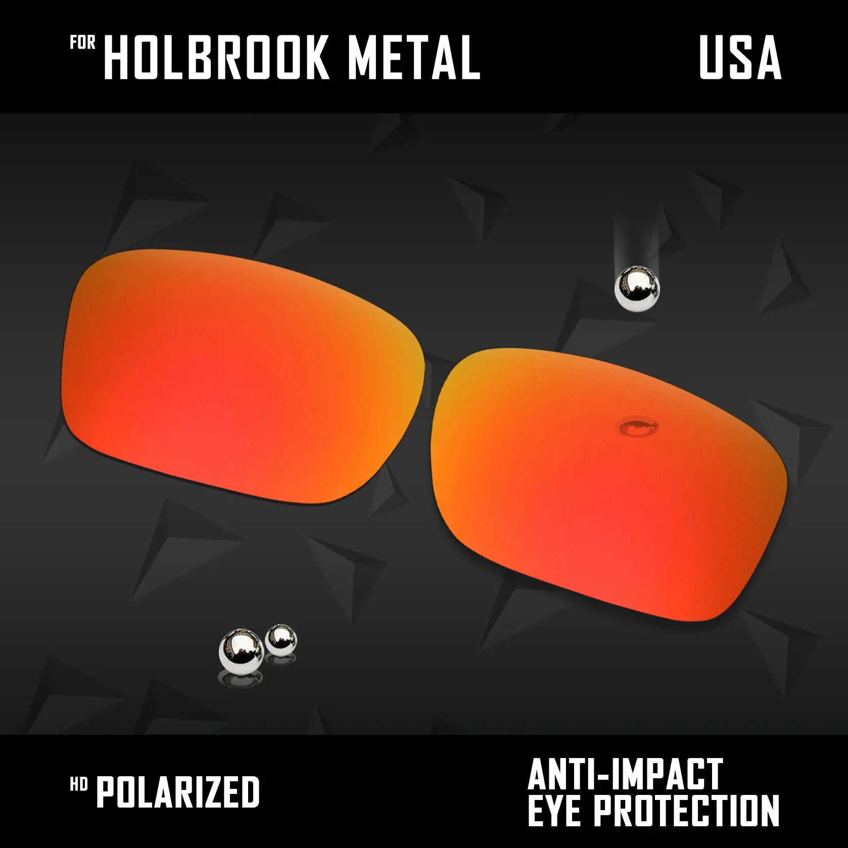 Поляризованные линзы OOWLIT для Oakley Holbrook Metal OO4123 Fire Red