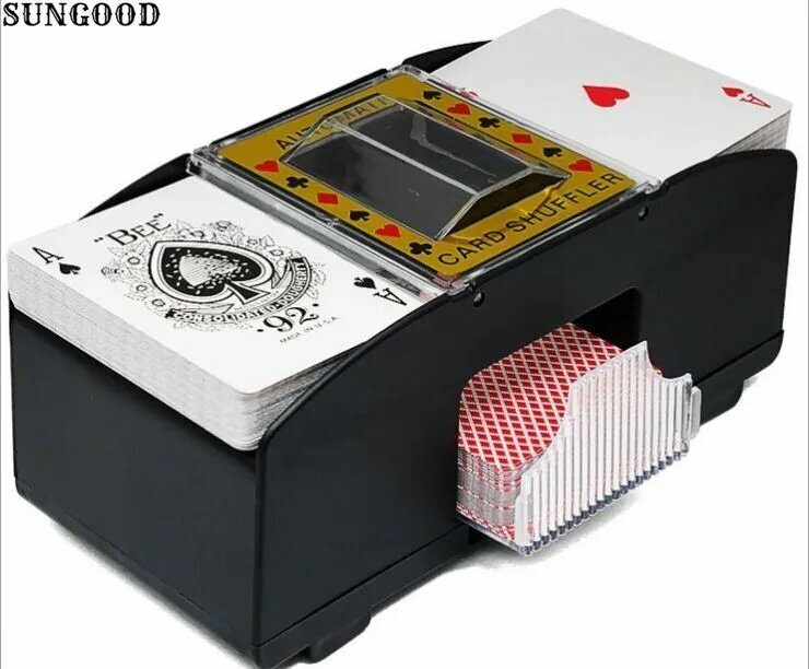 Автоматическая шафл машинка для перемешивания карт на 2 колоды