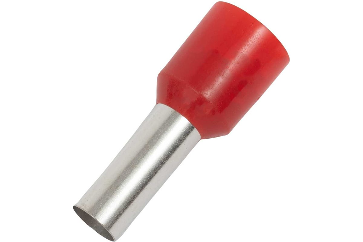 Наконечник-гильза Е1012 1мм2 с изолированным фланцем (100шт) TDM {SQ0512-0001}