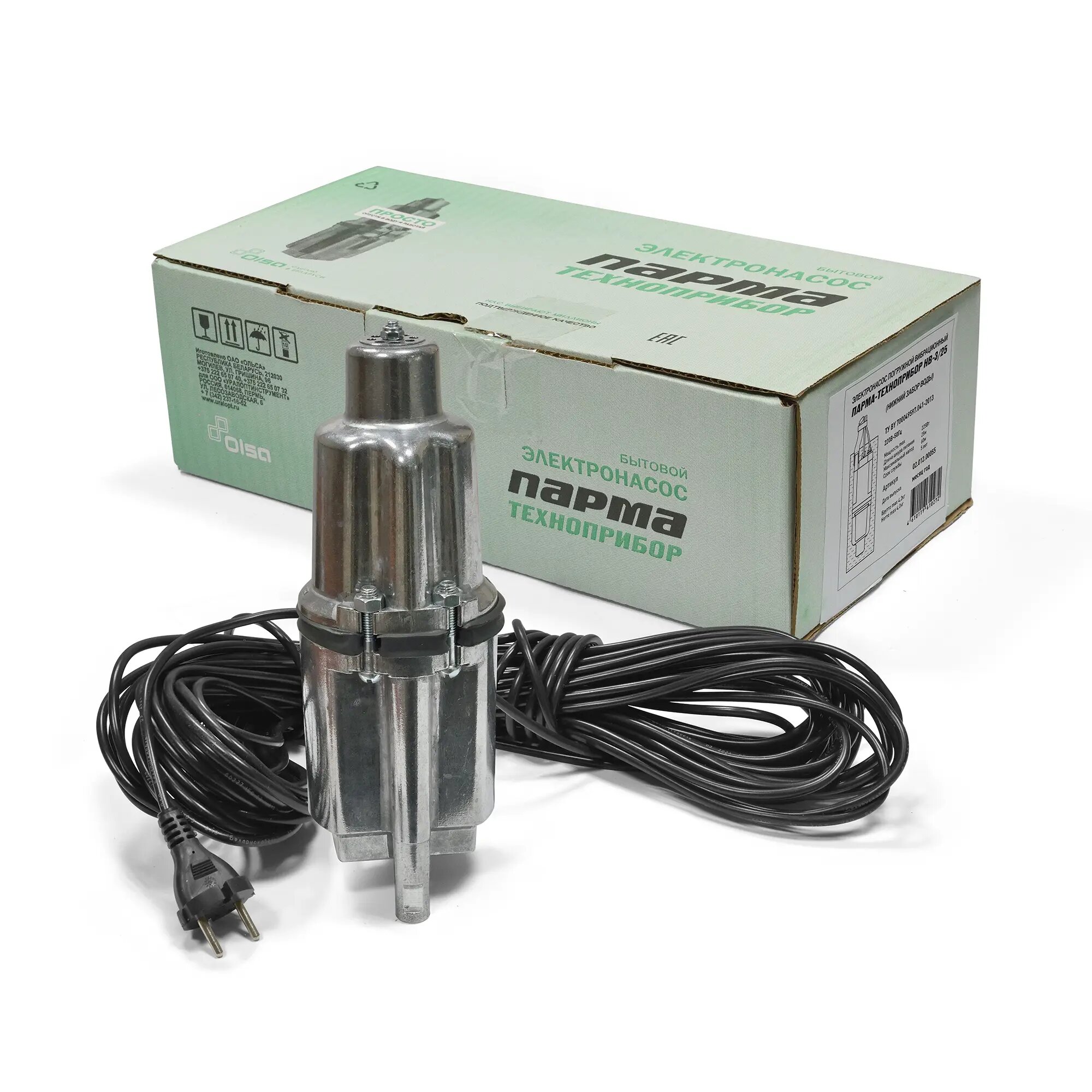 Насос вибрационный Парма-Техноприбор НВ-3/25, кабель 25 м, 1500 л/час