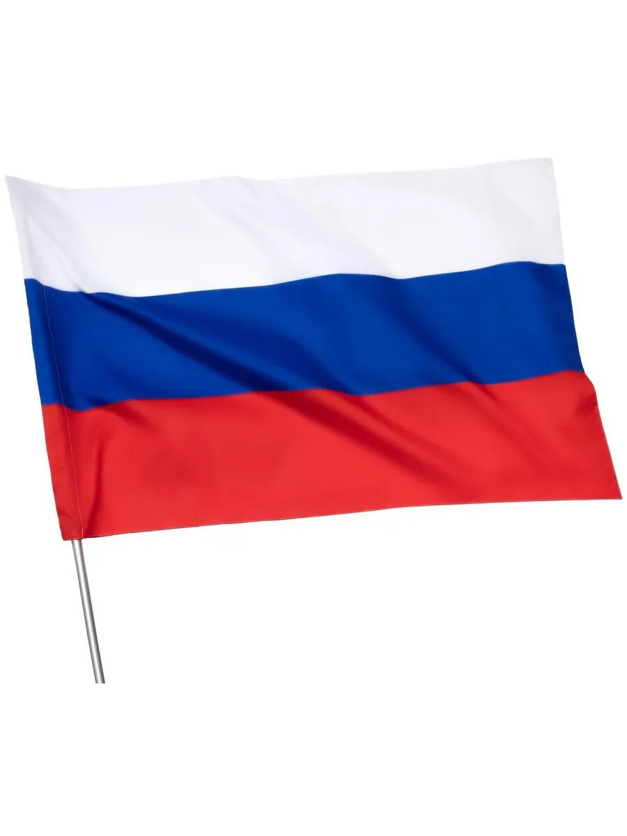 Флаг России, 90 х 135 см, двухсторонний, полиэфирный шелк