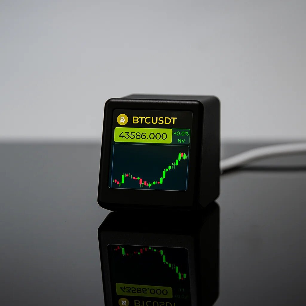 Bitcoin Price Tracker черный GeekMagic Smalltv PRO