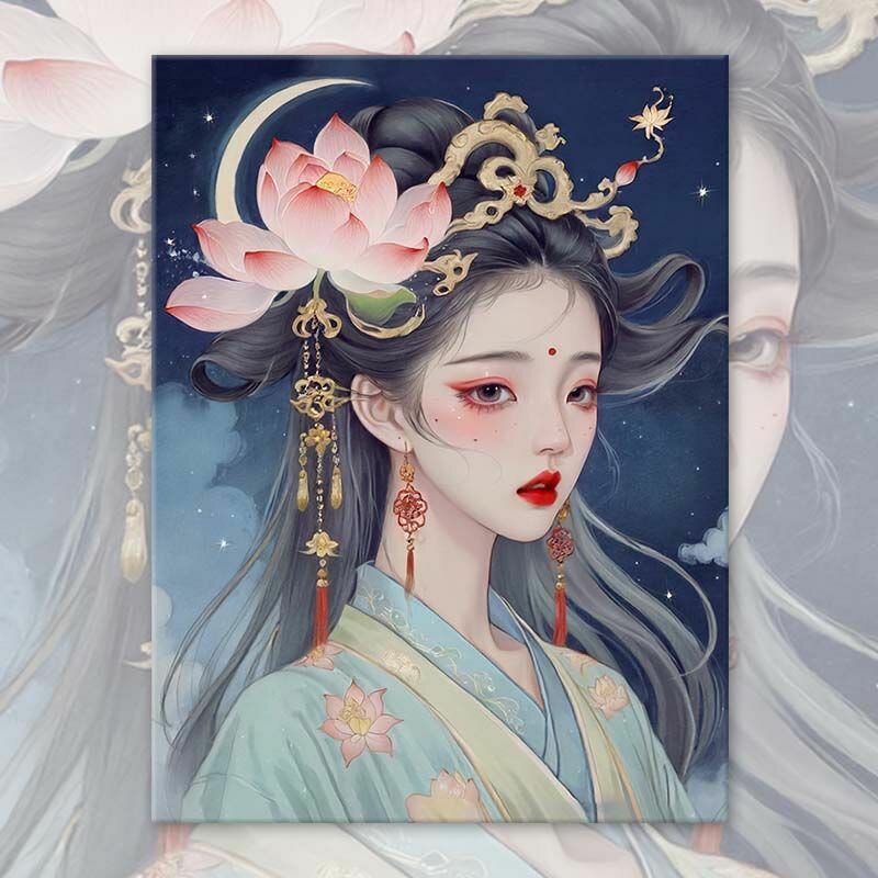 Горячая распродажаЦифровая масляная живопись для девочек-цветочниц, DIY раскраска, ручная роспись, акриловая масляная краска, снятие стресса, исцеляющая живопись