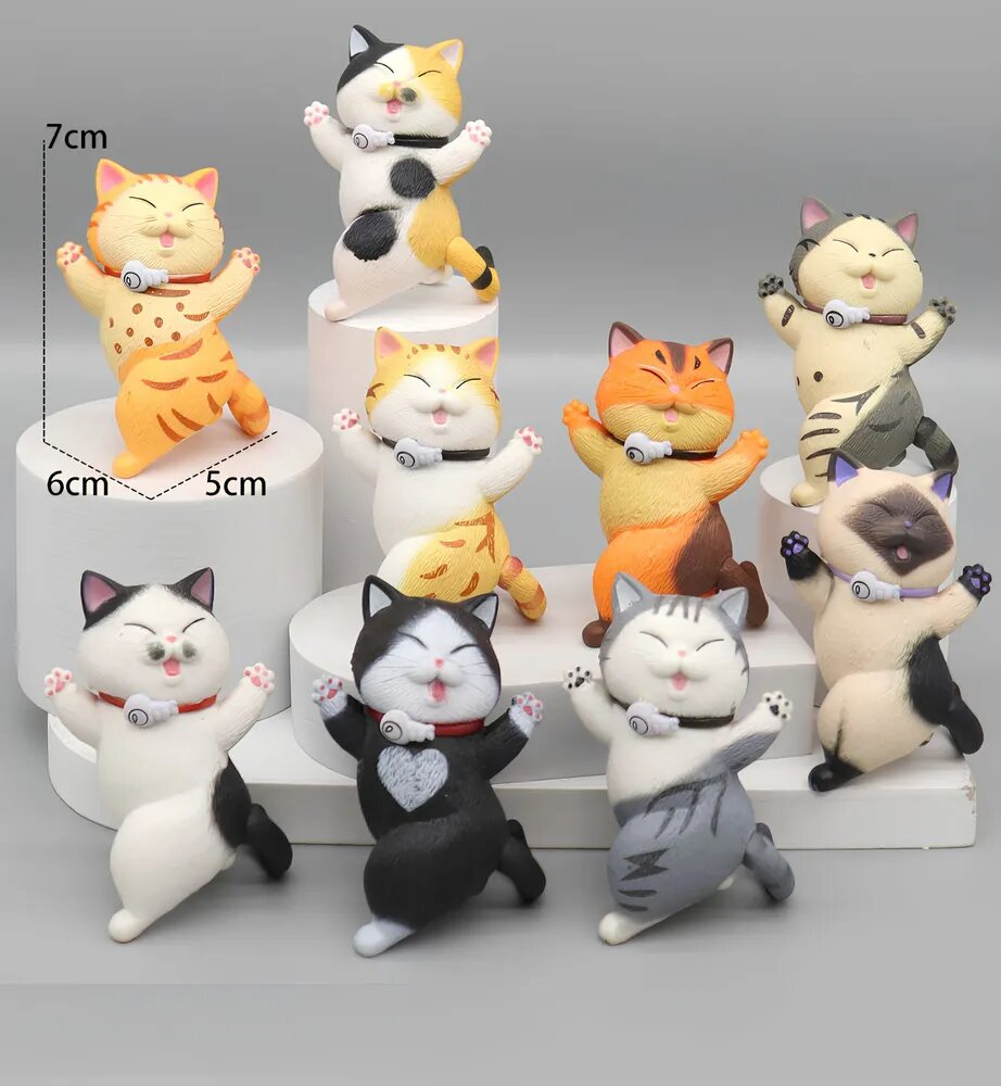 Набор фигурок танцующие Коты и Кошки / Cats 10шт (5см, пакет)