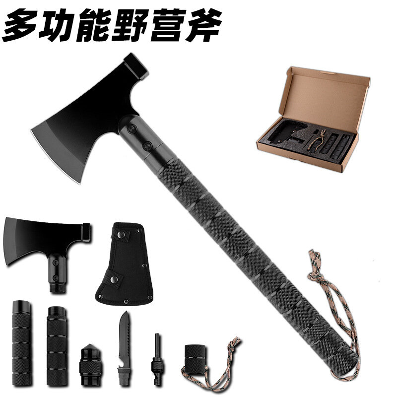 Многофункциональный топор для улицы, боевой топор, топор для тушения пожаров, горный топор, инженерный топор, топор-нож, топор для рубки дров, топор для аварийного сноса из сплава