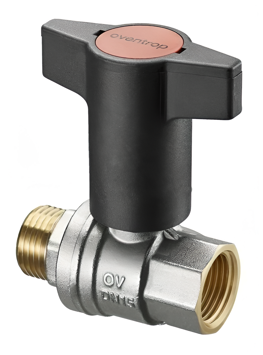 Шаровой кран Oventrop, 3/4", удлиненная пластиковая ручка, для воды, 10 см