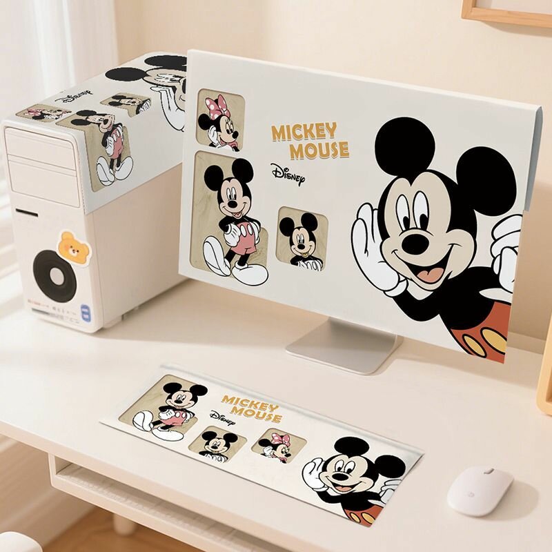 Чехол от пыли для компьютера, чехол для настольного устройства, ткань для монитора, новая клавиатура, полный набор из трех частей, защитный чехол от пыли