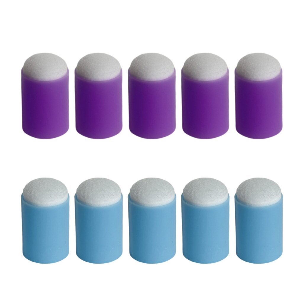 10шт Круглые Губчатые Кисти для Рисования, Ремесленного Рисования Губкой Dauber Finger Sponge Daubers Наборы Губок для Рисования Пальцами