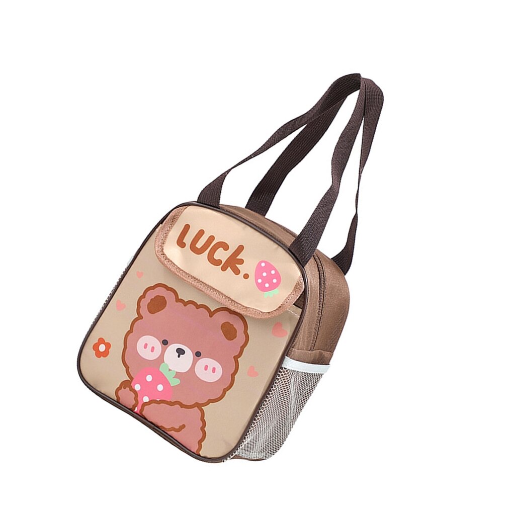 Сумка для ланча Портативная Изолированная сумка для ланча Flip Lunch Bag-Кофейный Плюшевый Мишка