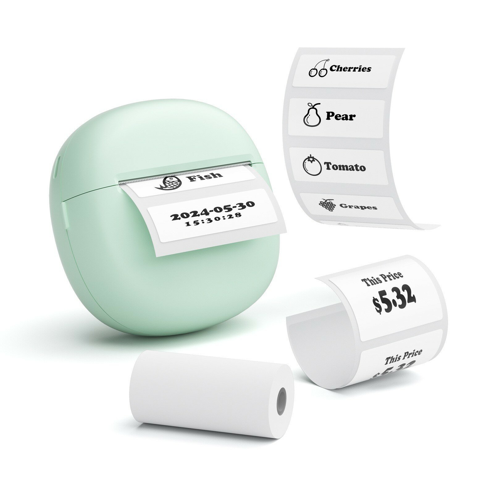 Мини-принтер LUCKJINGLE-A2, портативный принтер, этикетки, стикеры, Bluetooth, мини-термопринтер