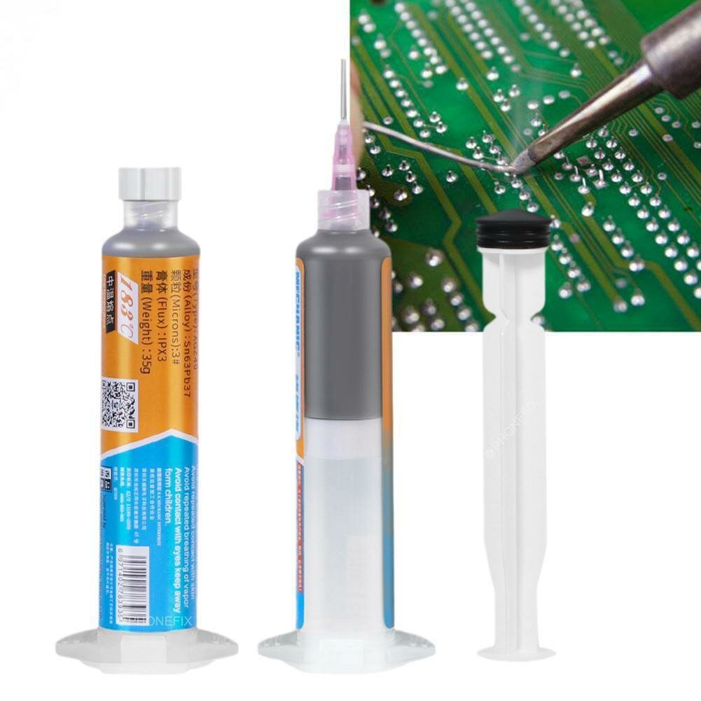 1шт - 183 градусов, Паяльная паста, XG-Z40,1 перфузионные насадки, MECHANIC, шприц,35 г, для пайки BGA и SMD.