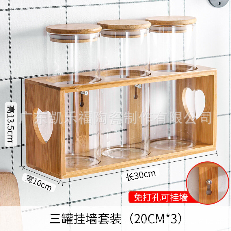 Высококачественная прозрачная стеклянная банка с герметичной крышкой, пищевой контейнер для хранения, чайник для офиса, кухонный контейнер для зерен и сухофруктов