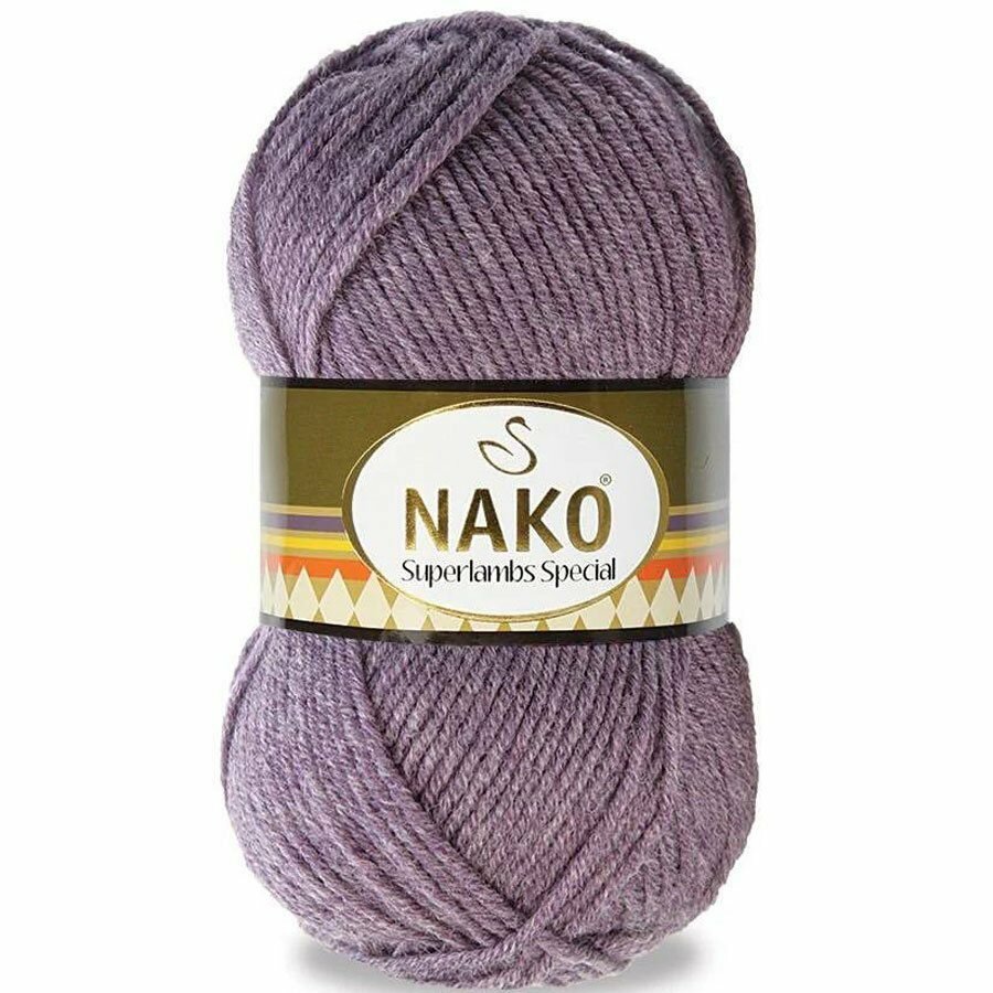 Пряжа Nako SUPERLAMBS SPECIAL 23331 пыльная сирень (5 мотков)