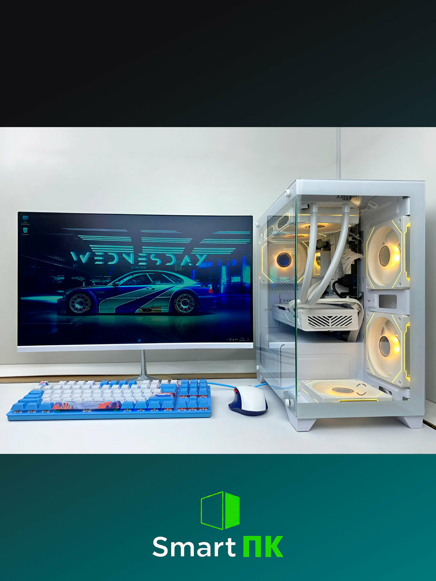 Игровой компьютер "Олимп" i5-12400F/16 ГБ/RTX-3060 TI/SSD-1000G/Монитор 24|Windows 11 PRO