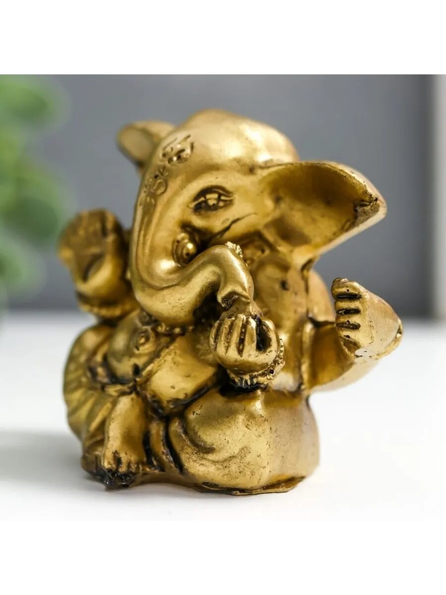 Статуэтка Ганеша из полистоуна для удачи и мудрости